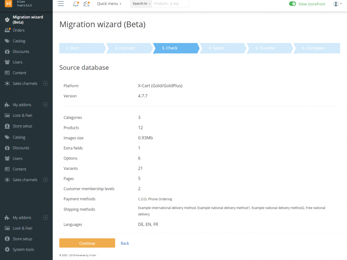 X-Cart v4 to v5 Data Migration Wizard